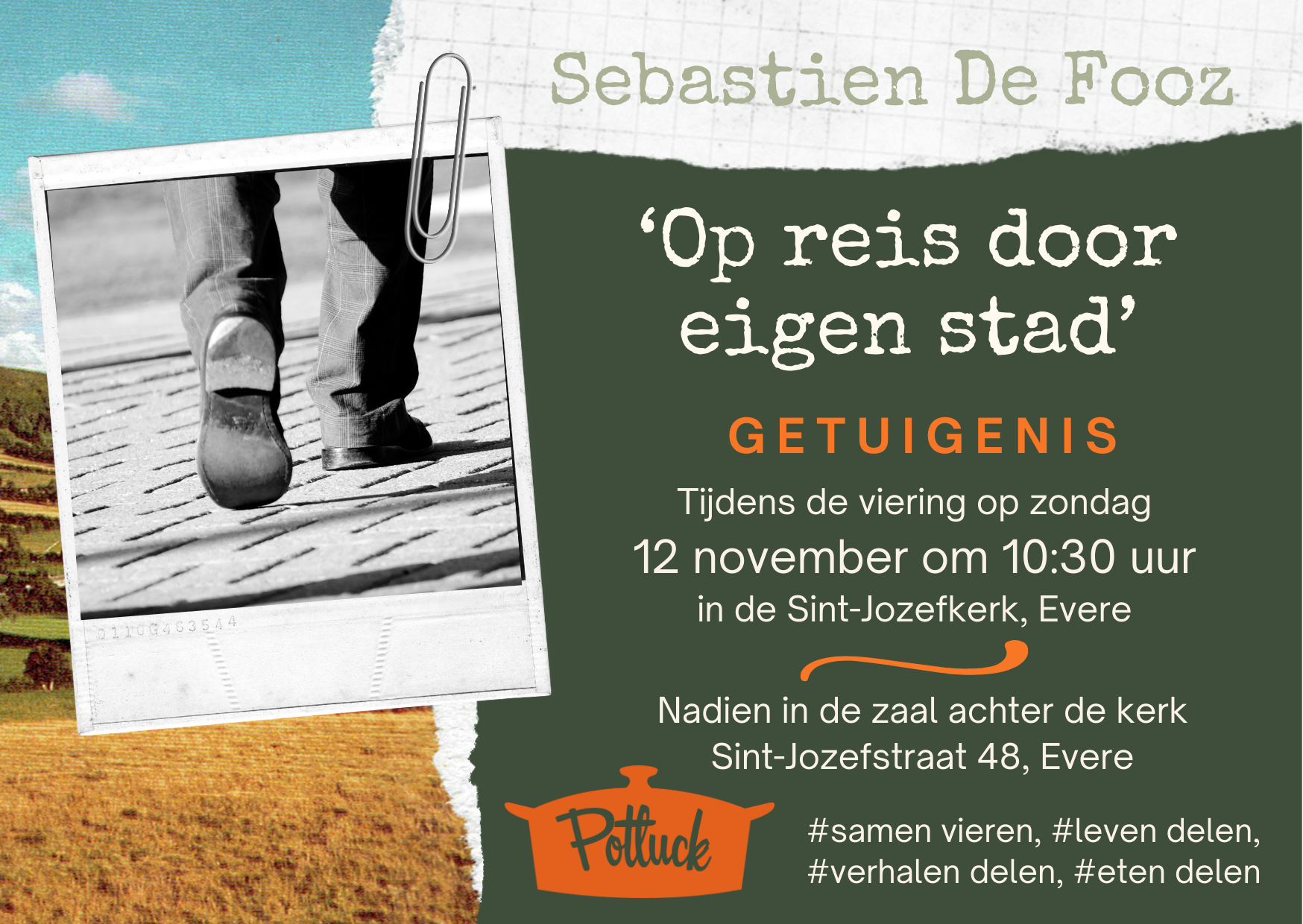 Potluck en getuigenis door Sebastien De Fooz | Kerknet